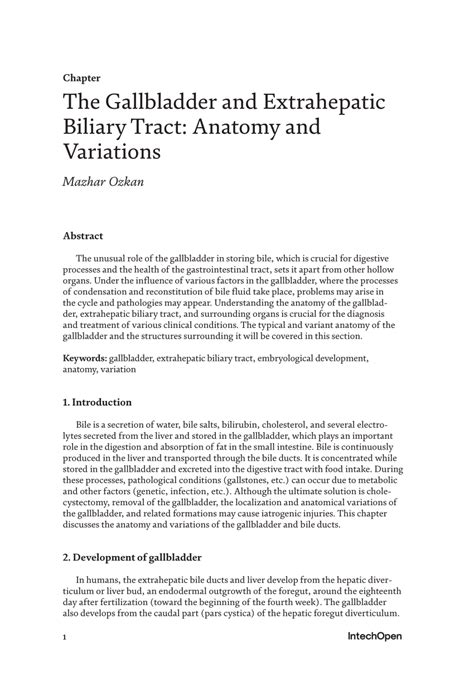 Pdf The Gallbladder And Extrahepatic Biliary Tract Anatomy And Variations