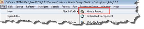 tutorial using processor expert and freertos with kinetis sdk v1 2