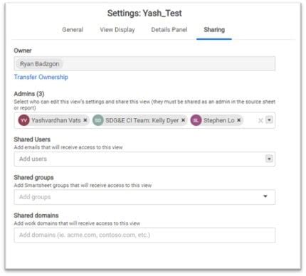 Admin Access Not Working For Dynamic Views Smartsheet Community