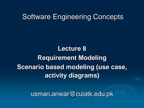 Solution 8 Requirements Modeling Scenario Based Modeling Use Case