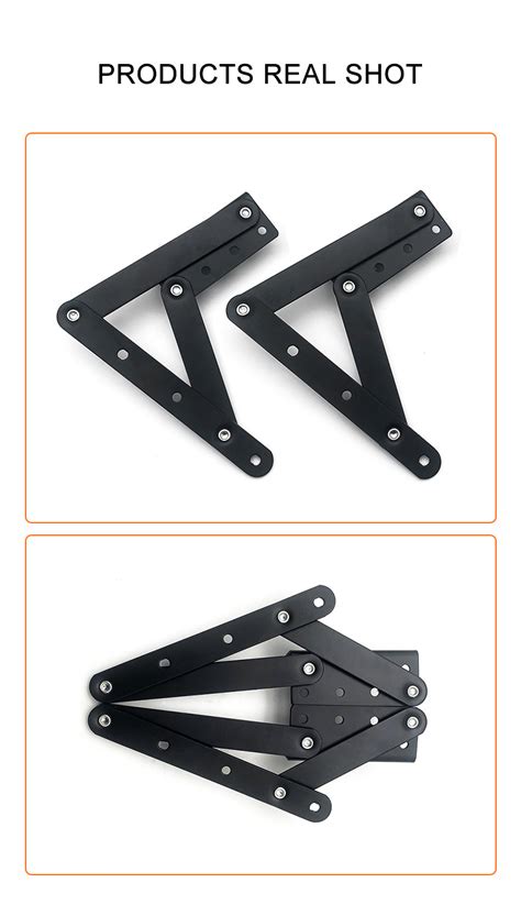 Black Sofa Triangle Spring Hinge Bed Box Storage Accessories Sofa Folding Hinge 100 Pieces Metal