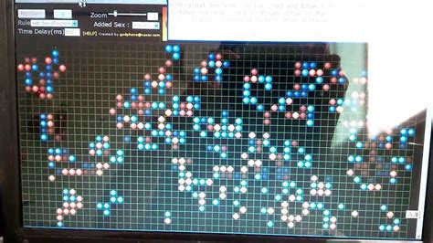 Life Game with sex for science chaos theory 생명게임 original version and transformed