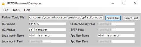 Decrypt Cucm Uccx Cuc Cluster Security Password Or Web Admin Password