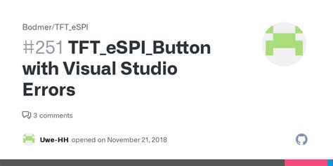 TFT ESPI Button With Visual Studio Errors Issue Bodmer TFT ESPI GitHub