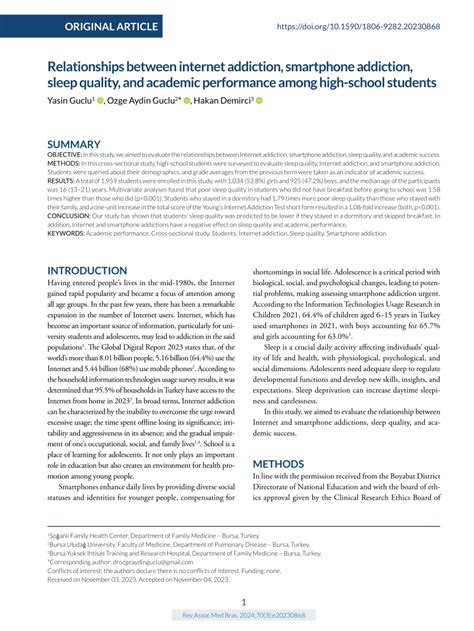 Pdf The Relationships Between Internet Addiction Smartphone