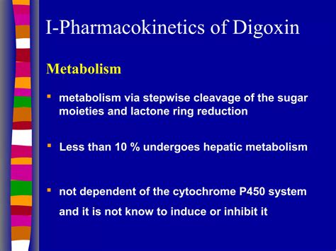 Clinical Pharmacokinetics Of Digoxin PPT