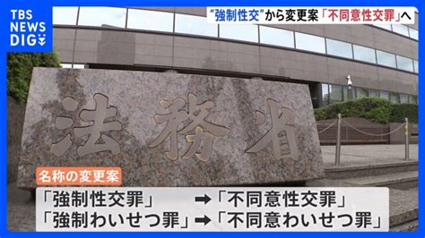 「強制性交罪」を「不同意性交罪」へ 法務省が自民党部会で方針示す｜tbs News Dig │ 【気ままに】ニュース速報