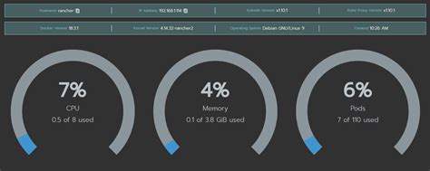 Rancher 20 Gui Not Reporting Cpu Or Memory Usage On Nodes · Issue
