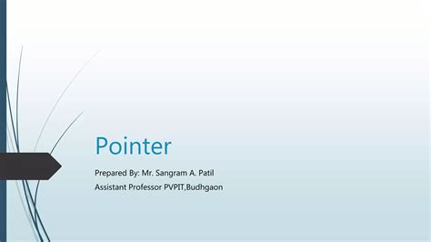 Pointer In C Ppt Free Download