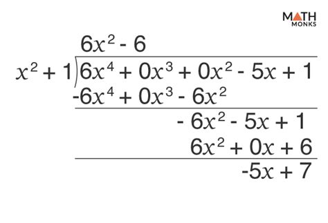 long division method of polynomials examples steps and diagrams