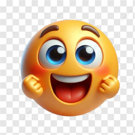 Excited Emoji Excitement Concept Excited PNG Transparent Image And