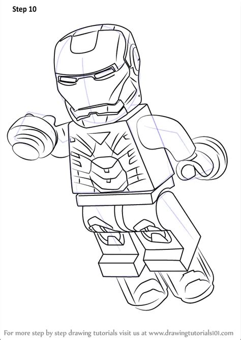 How To Draw Lego Iron Man Lego Step By Step DrawingTutorials Com