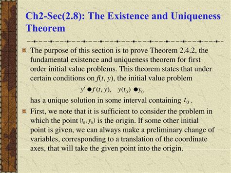 ppt proving existence and uniqueness theorem for initial value
