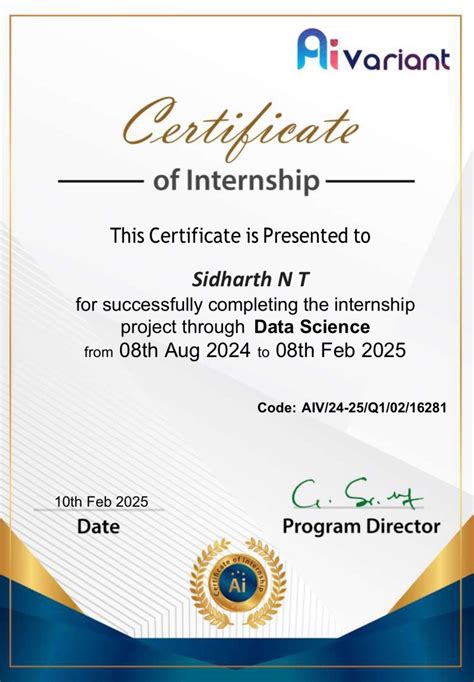 Datascience Internship Ai Machinelearning Learning Growth