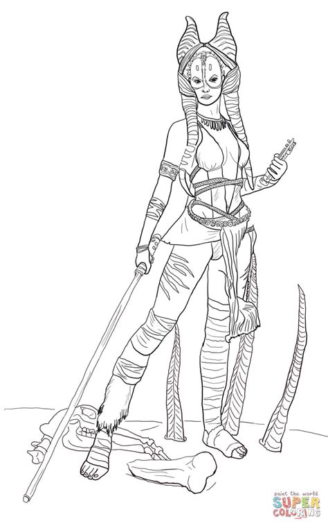 Shaak Ti Coloring Page Free Printable Coloring Pages