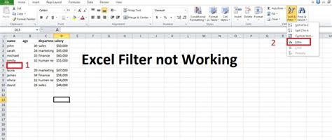 Excel Filter Not Working Common Issues And How To Resolve Them