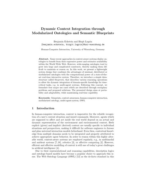 pdf dynamic context integration through modularized ontologies and