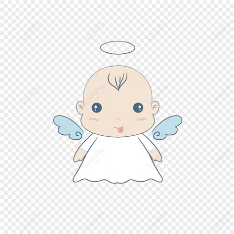 만화 아기 일러스트 아가 푸른 푸른 천사 Png 일러스트 무료 다운로드 Lovepik