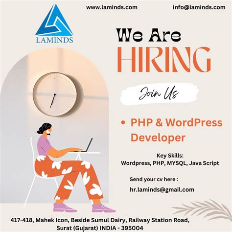 Laminds On Linkedin Wordpress Wearehiring Php Jobalert Mysql Java Surat Suratjobs It