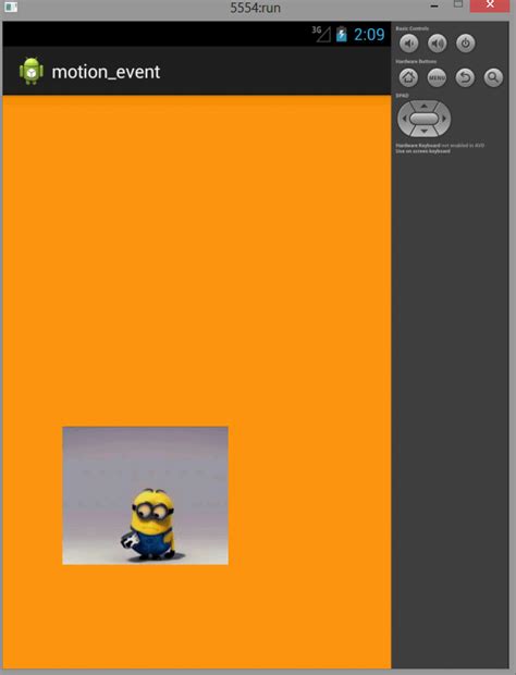 Motion Event In Android With Code Example Sanfoundry