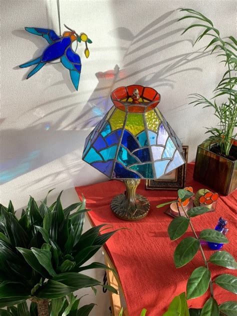 동백이네 스테인드글라스조명 푸른바다램프 테이블조명 아이디어스