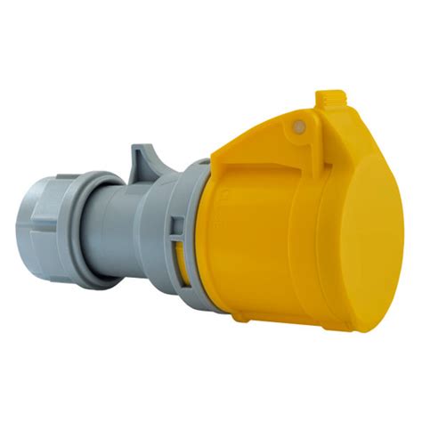 Cee Trailing Socket 3 Pins 16a 110v Ip44 Screwless Techna