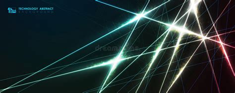 Abstract Of Futuristic Hi Tech Blue Square Geometric Pattern Background Stock Vector