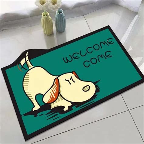Cllarion แผ่นดูดซับไม่เสื่อกันลื่นพรมสุนัขสีเหลืองเล็กๆน้อยๆ Corgi Ass