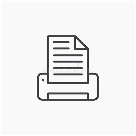 Printline In Thin Line Black Color Flat Simple Vector Symbols Illustration Stock Vector