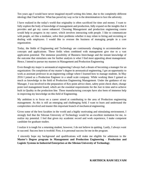 Sop Sample Pdf Engineering Business