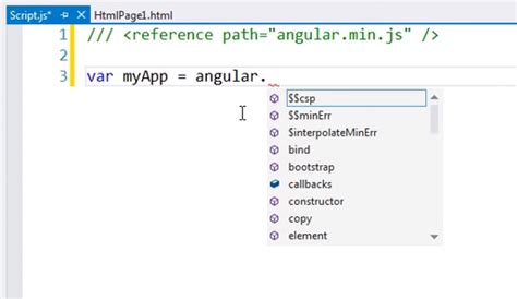 How To Get Intellisense Angularjs In Visual Studio