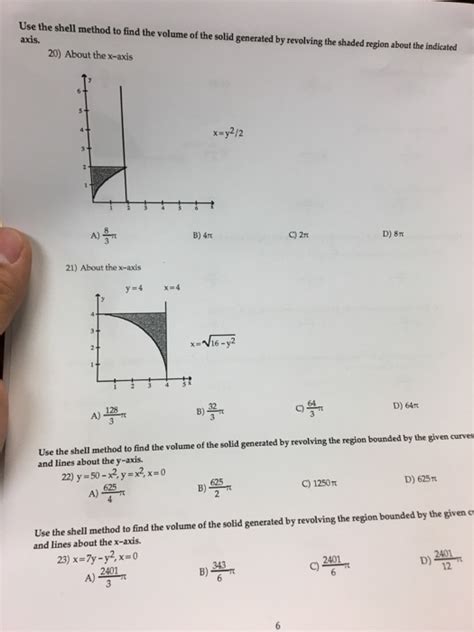 Solved Use The Shell Method To Find The Volume Of The Solid