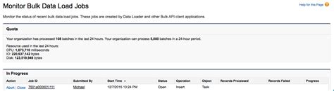 Api Salesforce Monitor Bulk Data Load Jobs For Processing Jobs Progress Is Not Showing Up