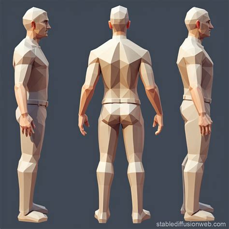 Low Poly Male Character Model Stable Diffusion Online