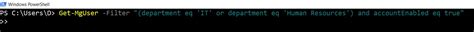 Using Logical And Or Operators In Graph Powershell