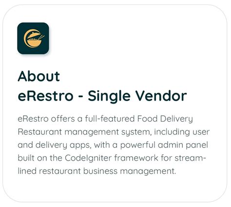 ERestro Single Vendor Restaurant Flutter App Food Code Market
