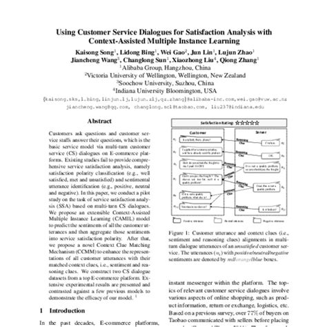 Using Customer Service Dialogues For Satisfaction Analysis With Context Assisted Multiple