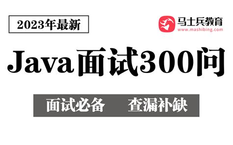 【马士兵教育】2023年最新【java经典面试题300问】面试八股文教程；涵盖spring并发编程分布式微服务jvm消息队列redis算法等技术栈 猪场年少 面试 哔哩哔哩视频