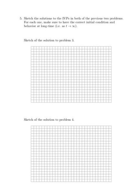 Solved 5 Sketch The Solutions To The Ivps In Both Of The