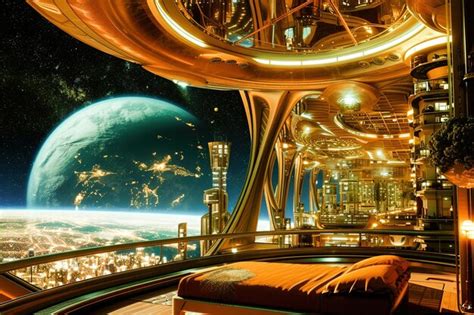Premium Photo Orbital Hotels Imaginary Orbital Hotels Space