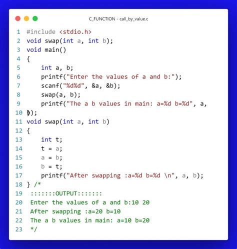 Daily Coding Challenge Swapping Numbers Using Call By Value Challa