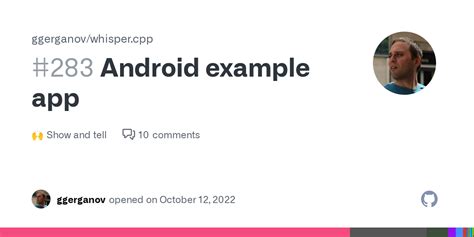 Android Example App Ggerganov Whisper Cpp Discussion 283 GitHub