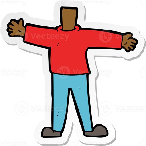 Sticker Of A Cartoon Male Body 45088622 Png