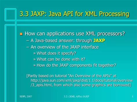 Ppt Jaxp Java Api For Xml Processing Powerpoint Presentation Free Download Id