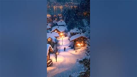 Снежная ночь в безмятежной деревне ️ времяволшебства Relax рекомендации поставьлайк