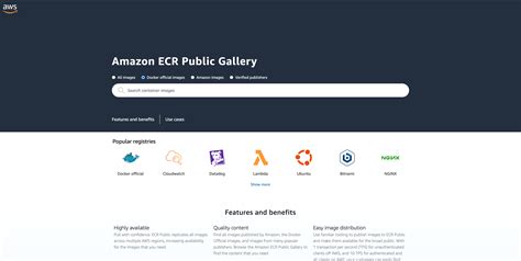アップデート Amazon Ecr Public Gallery のランディングページが新しくなりました Developersio