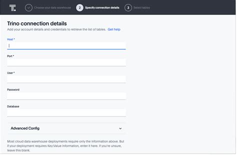 Add A Trino Connection ThoughtSpot Software
