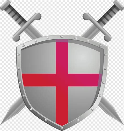 교차 오래된 칼 방패 Png Pngwing
