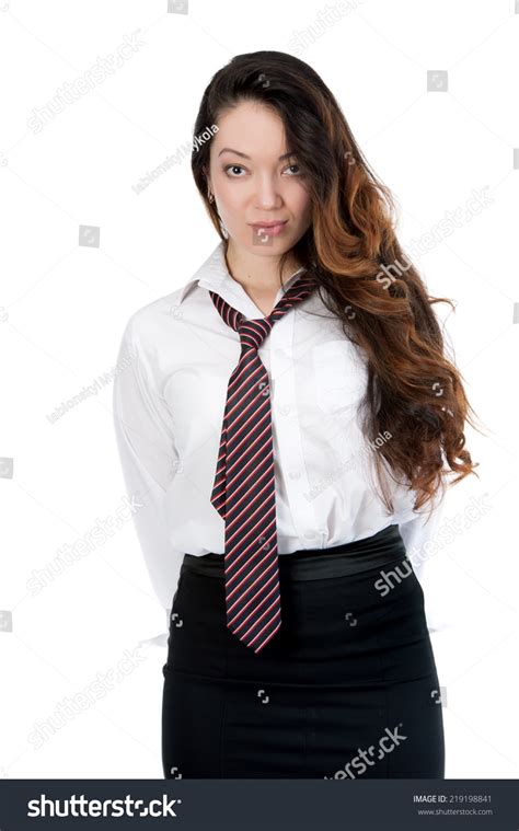 Beautiful Sexy Brunette Girl Office Worker Stock Photo Shutterstock
