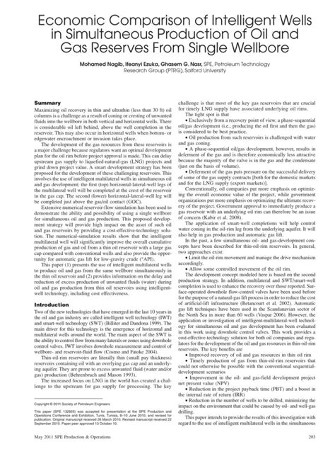 Mohamed Nagib Phd Ceng Fei On Linkedin Pdf Economic Comparison Of Intelligent Wells In